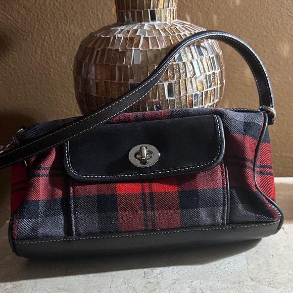 Bags | Coach Plaid Bag | Poshmark